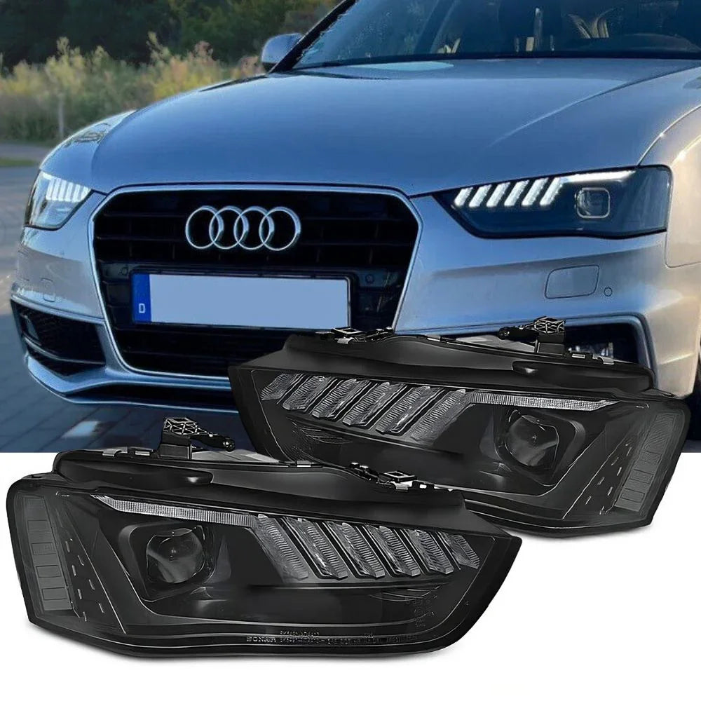 Audi A4 B8 8K 2011-2015 Fari Anteriori LED Matrix Nero H7 – autorivallo